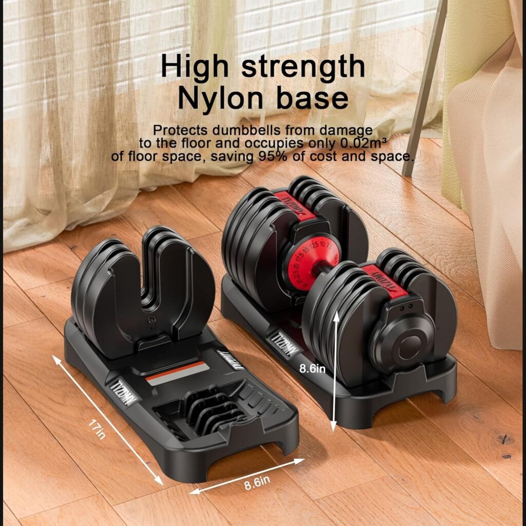 TYZDMY Adjustable Dumbbells Review: 105 lbs 15-in-1 Home Gym Set ...